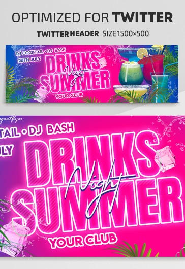 Pink Colorful Drinks Summer Premium Social Media Template PSD | by ...