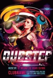 Multicolor Colorful Dubstep Premium Flyer Template PSD | by Elegantflyer