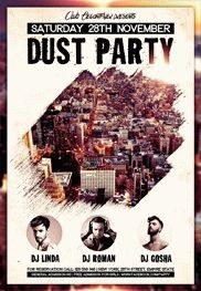 White Simple Dust Party Premium Flyer Template PSD | by Elegantflyer