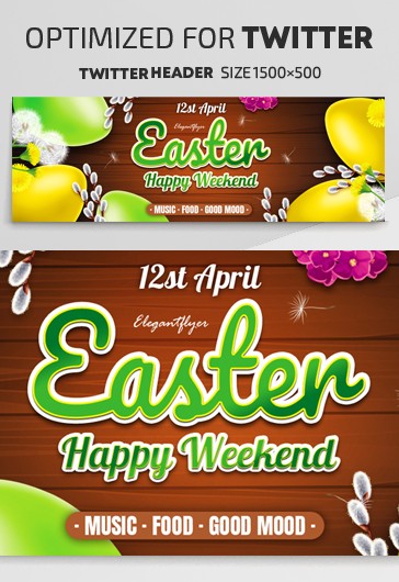 Brown Simple Easter Party Premium Social Media Template PSD | by ...