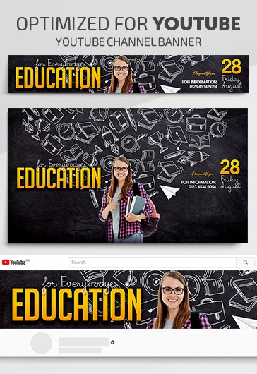 Black Simple Education for Everybody Youtube Premium Social Media ...