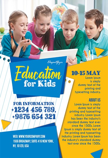 White Minimalist Education & Training Free Flyer Template PSD | by ...