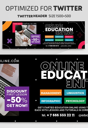 Education - Free Twitter Header PSD Template - 10027160 | by ElegantFlyer
