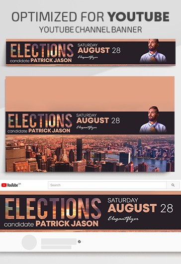 Elections - Free Youtube Channel banner PSD Template - 10027617 | by ...