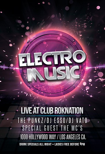 Panfletos de música grátis | elegantflyer.com