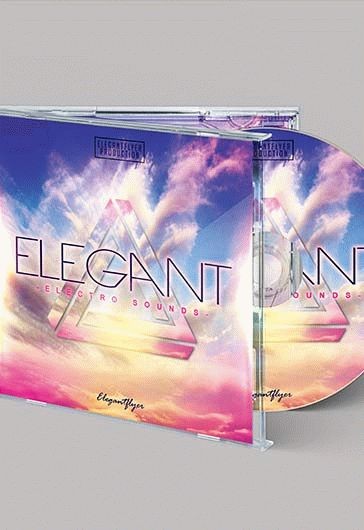Blue Minimalist Electro sound Free CD Album Cover Template PSD | by ...