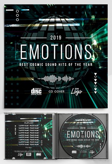 Black Dark Emotions Premium CD Album Cover Template PSD | by Elegantflyer