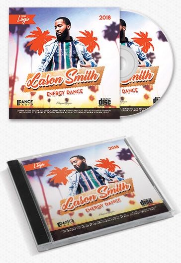 Yellow Creative Energy Dance Free CD Album Cover Template PSD | by ...