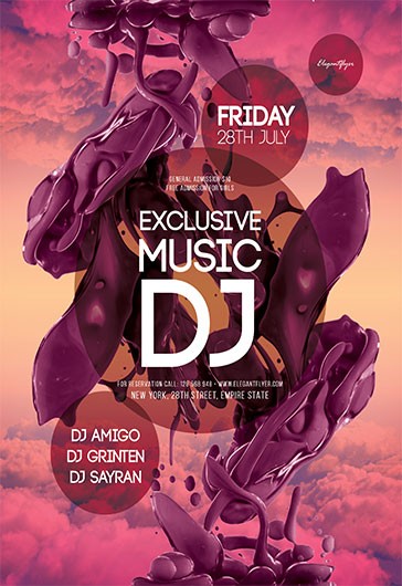 1000+ Modelos de folhetos de música gratuitos (PSD) - por Elegantflyer