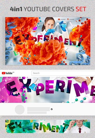 Red Creative Experiment Youtube Premium Social Media Template PSD | by ...