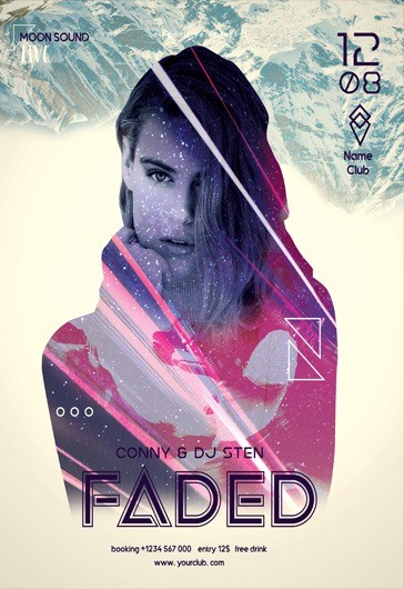 White Exclusive Faded Premium Flyer Template PSD | by Elegantflyer