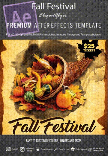 Fall Festival After Effects Template - 10033071 | by ElegantFlyer