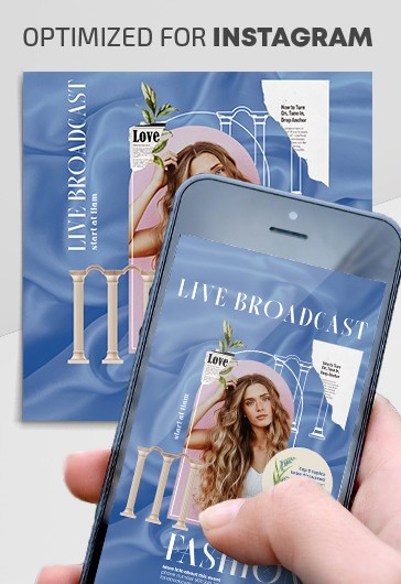 Blue Creative Fashion Event Premium Social Media Template PSD | by ...