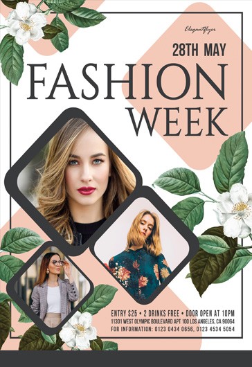 Volantes gratuitos para desfiles de moda | elegantflyer.com