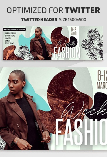 Fashion Week - Free Twitter Header PSD Template - 10029591 | by ...