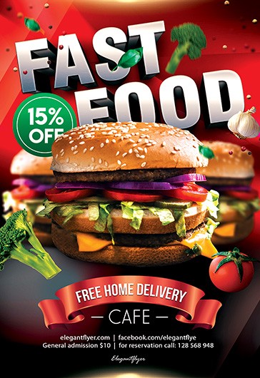 Modelos gratuitos de panfletos para restaurantes | elegantflyer.com