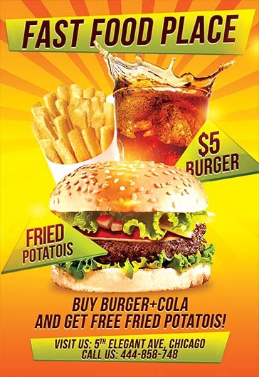 Fast Food - Flyer PSD Template - 10018463 | by ElegantFlyer