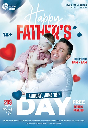 Pink Creative Barbie Day Party Free Flyer Template PSD | by Elegantflyer