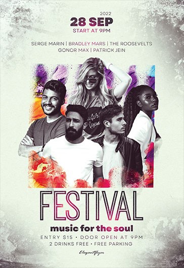 Multicolor Colorful GOA madness Carnival Premium Poster Template PSD ...