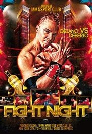 Red Luxury Fight Night Premium Flyer Template PSD | by Elegantflyer