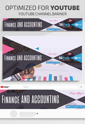 White Simple Finance and Accounting Youtube Free Social Media Template PSD