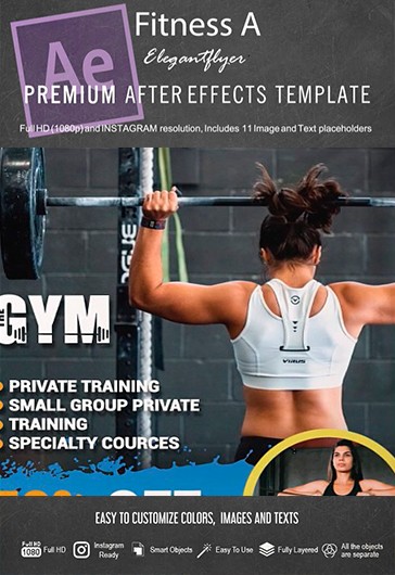 Fitness A After Effects Template - 10033008 | by ElegantFlyer