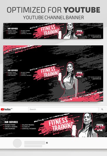 Music Channel - Free Youtube Channel Banners PSD Template Set ...