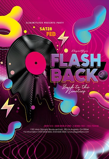 Multicolor Bunt Zeitsprung Premium Flyer Template PSD | by Elegantflyer