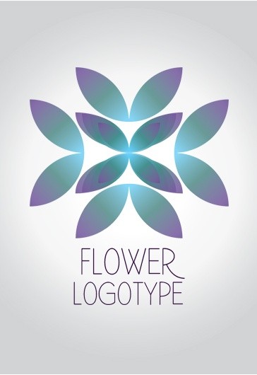 Purple Gradient Flower Free Logo Template PSD | by Elegantflyer