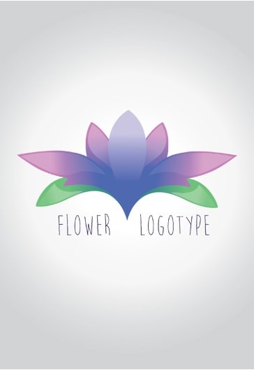 White Minimalist Flower Free Logo Template PSD | by Elegantflyer