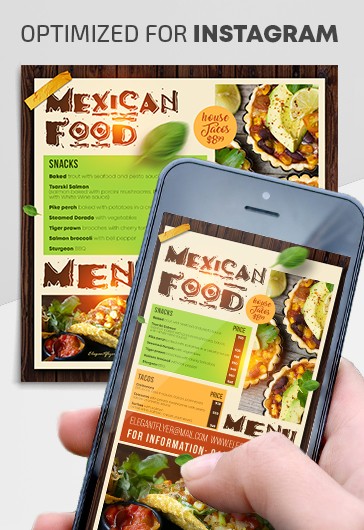 Pastel Exclusive Food Menu Instagram Premium Social Media Template PSD