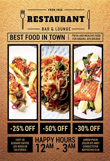 Free Restaurant Flyer Templates | elegantflyer.com