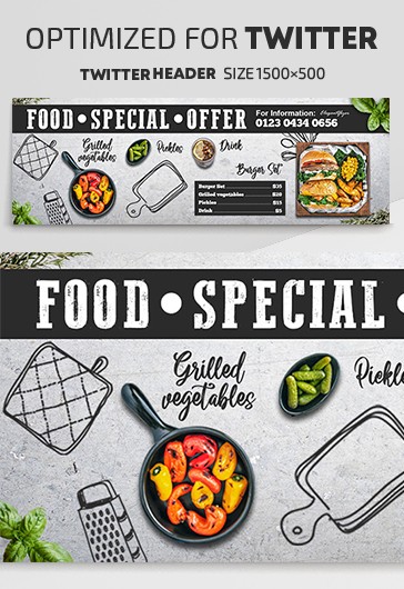White Simple Food Premium Social Media Template PSD | by Elegantflyer