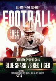 Yellow Simple Football Free Flyer Template PSD | by Elegantflyer