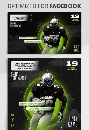 Football Tournament - Free Facebook Cover Template in PSD + Post ...