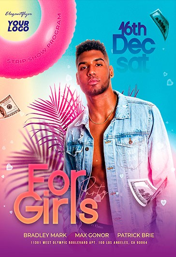 Multicolor Bright For Girls Premium Flyer Template PSD | by Elegantflyer