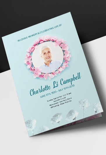 Modèles de programme funéraire gratuits en PSD - par ElegantFlyer