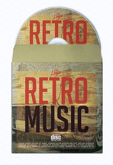 Gold Vintage and Retro Retro Music Free CD Album Cover Template PSD ...