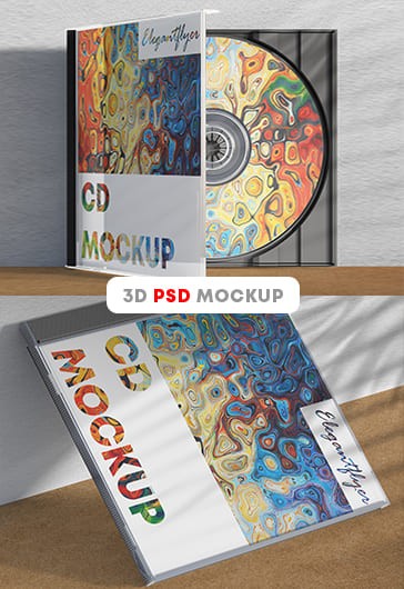 Exclusive CD Mockup PSD Templates for Free