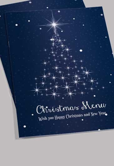 Blue Creative Christmas Menu Free Restaurant menu Template PSD | by ...