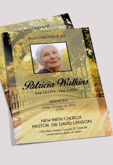 Modèles de programme funéraire gratuits en PSD - par ElegantFlyer