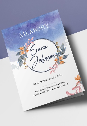 Modèles de programme funéraire gratuits en PSD - par ElegantFlyer