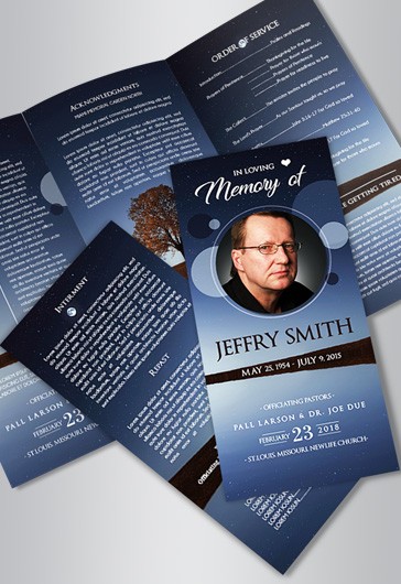 Modèles de programme funéraire gratuits en PSD - par ElegantFlyer