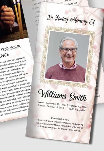 Modèles de programme funéraire gratuits en PSD - par ElegantFlyer