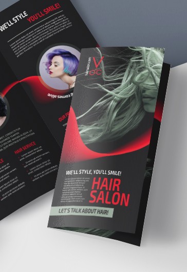 Free Hair Salon Brochure Template - 10027465 | by ElegantFlyer