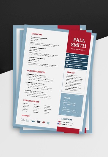 1000+ Modèles de CV gratuits en PSD par des designers professionnels