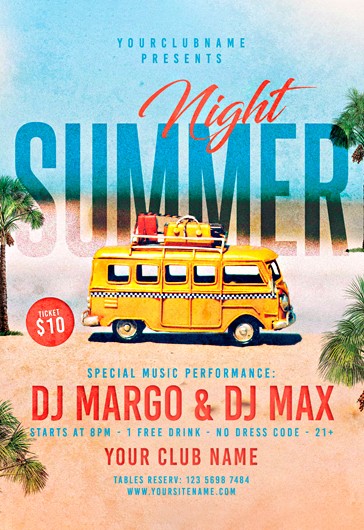 Free Rock'n'Roll Invitation PSD Template - 10033286 | by ElegantFlyer