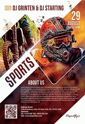 Free Sports Flyer Template - 10019729 | by ElegantFlyer