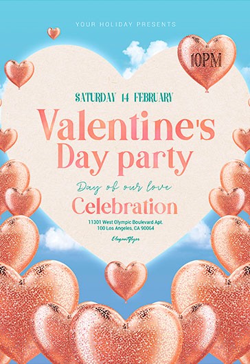 Modèle d'invitation gratuit pour la Saint-Valentin en format PSD ...