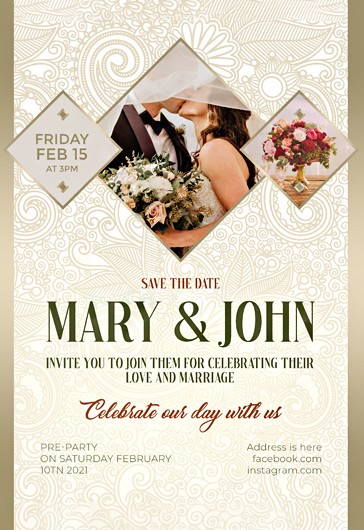 1000+ Wedding Invitation PSD Templates Available for Free